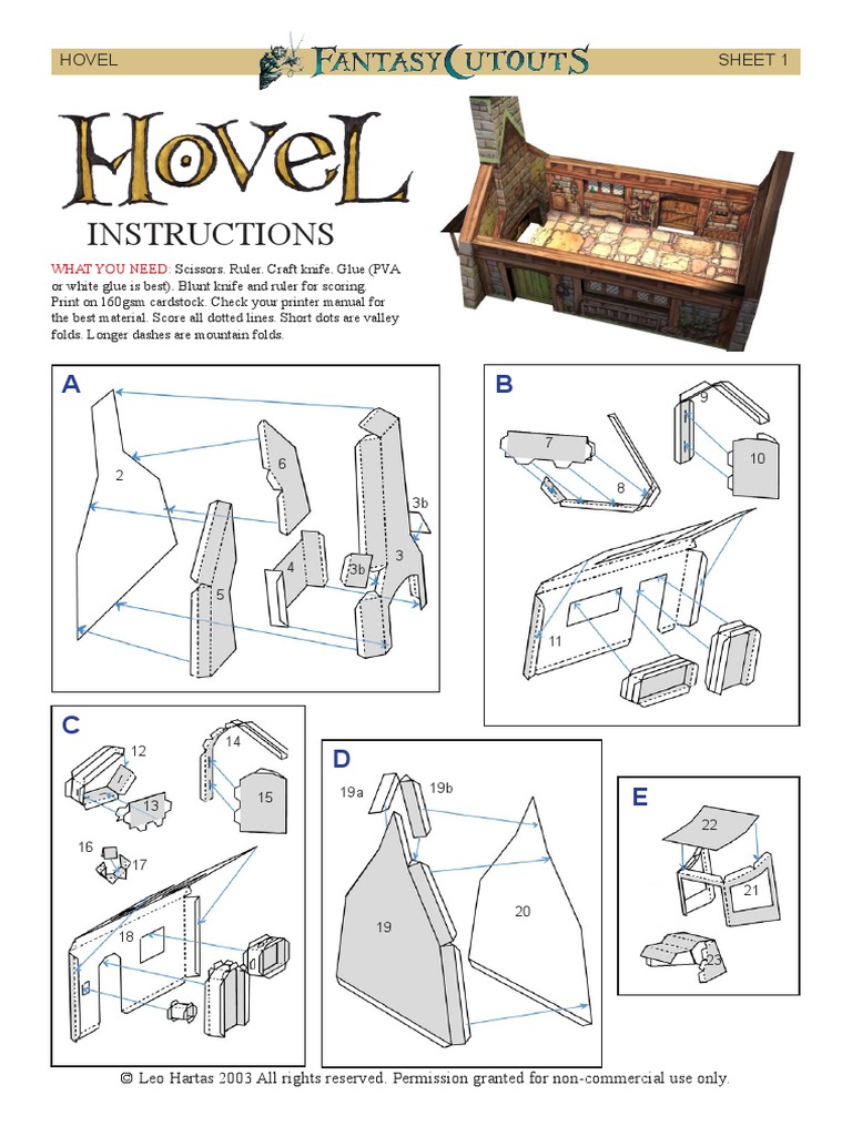 Hovel Model Kit Instructions | PDF
