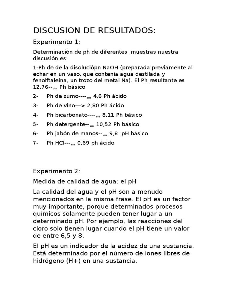 Discusion de Resultados 11 | PDF