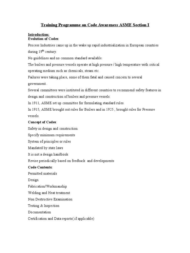Asme Sec 1 Simplified | PDF | Boiler | Steam