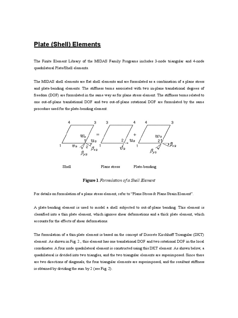 Plate Element | PDF | Deformation (Mechanics) | Stress (Mechanics)