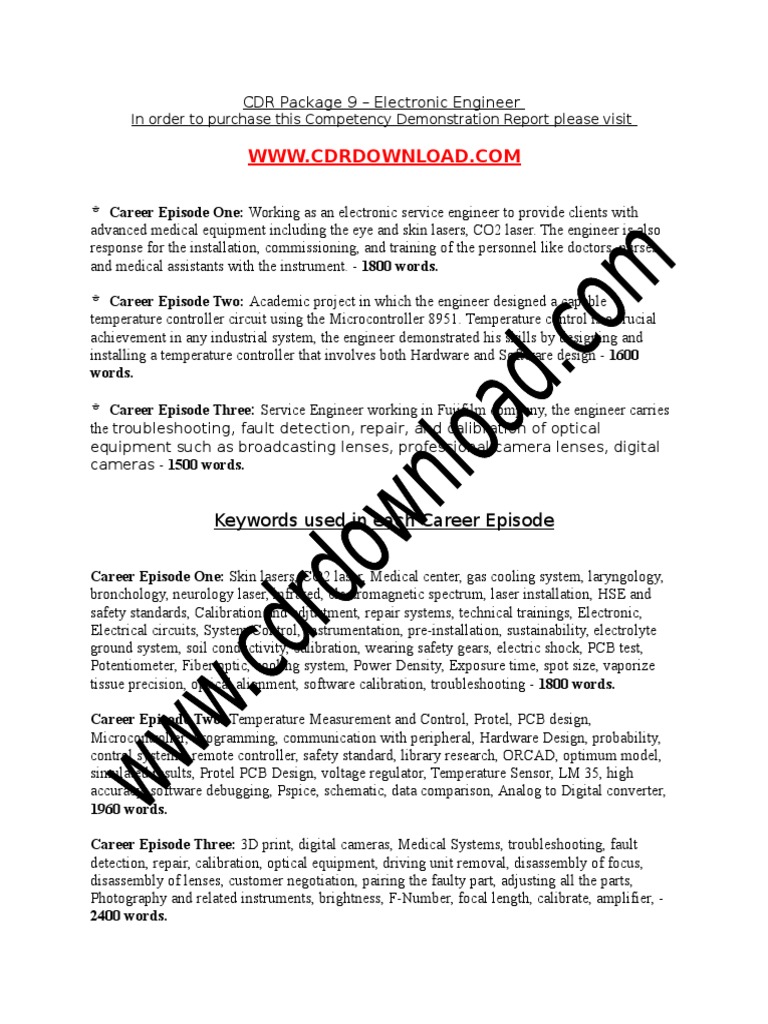 CDR for Electronic Engineers | PDF | Calibration | Electronics