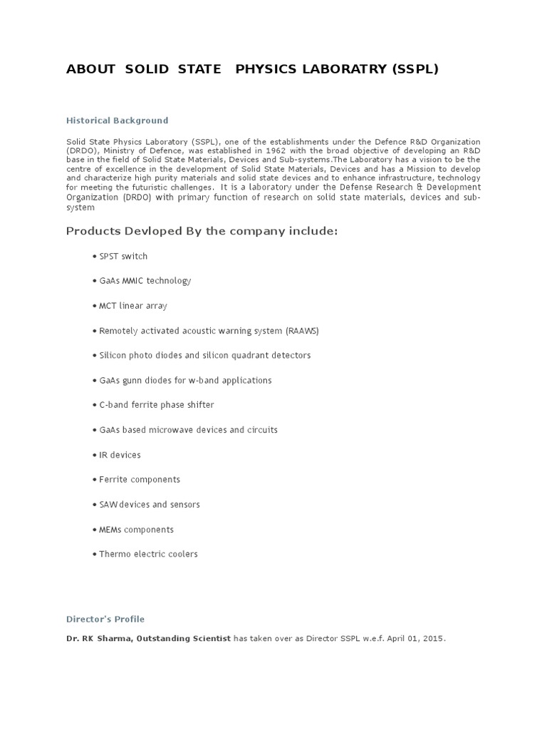 Project About SSPL | PDF | Gallium Arsenide | Semiconductor Device ...