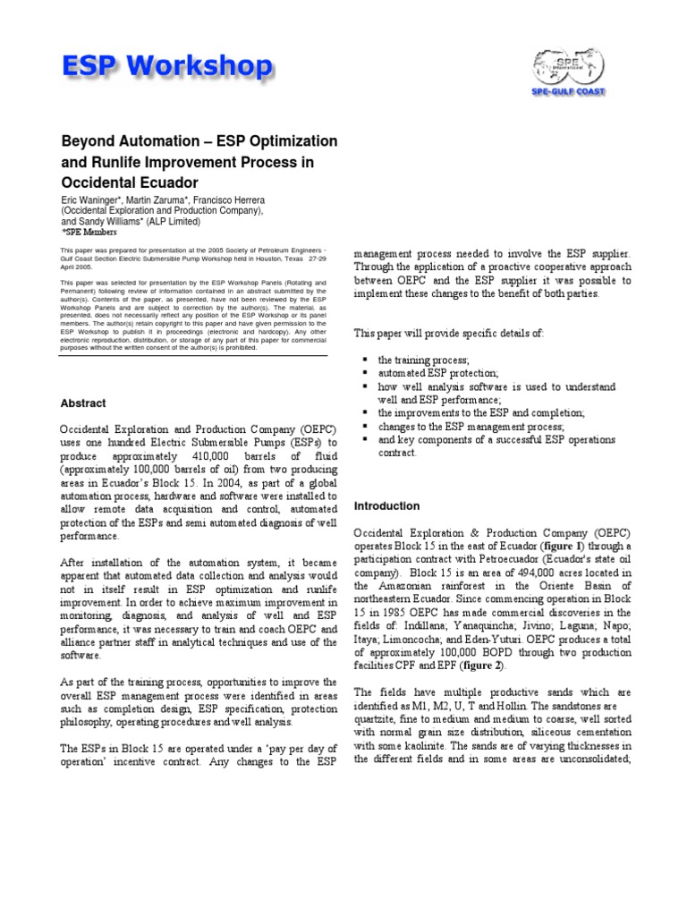 ESP Optimization | PDF | Pump | Automation