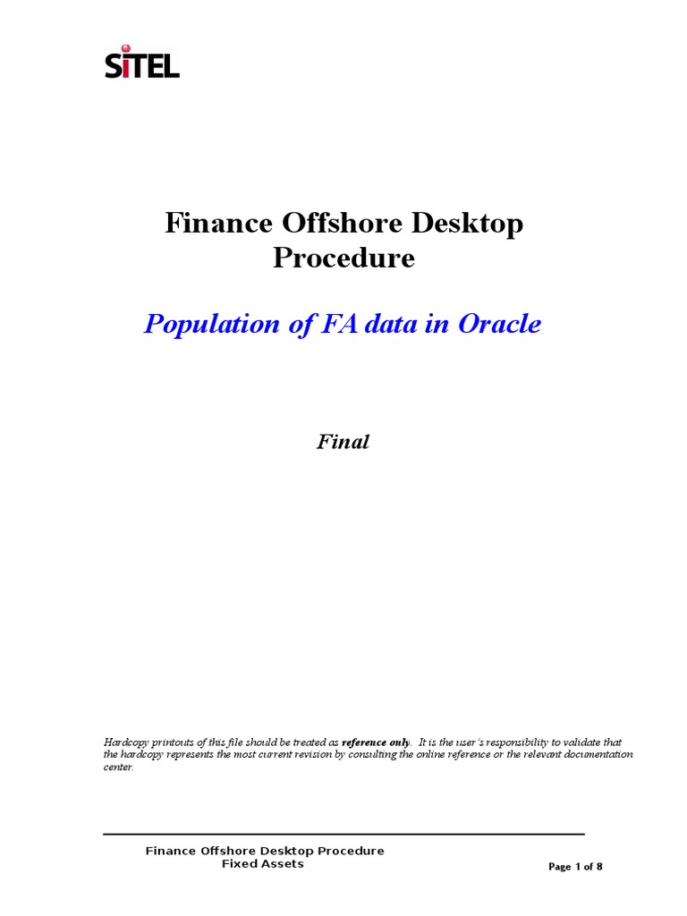 Oracle How To Prepare Mass Additions - Populate FA Data in Oracle v2 ...