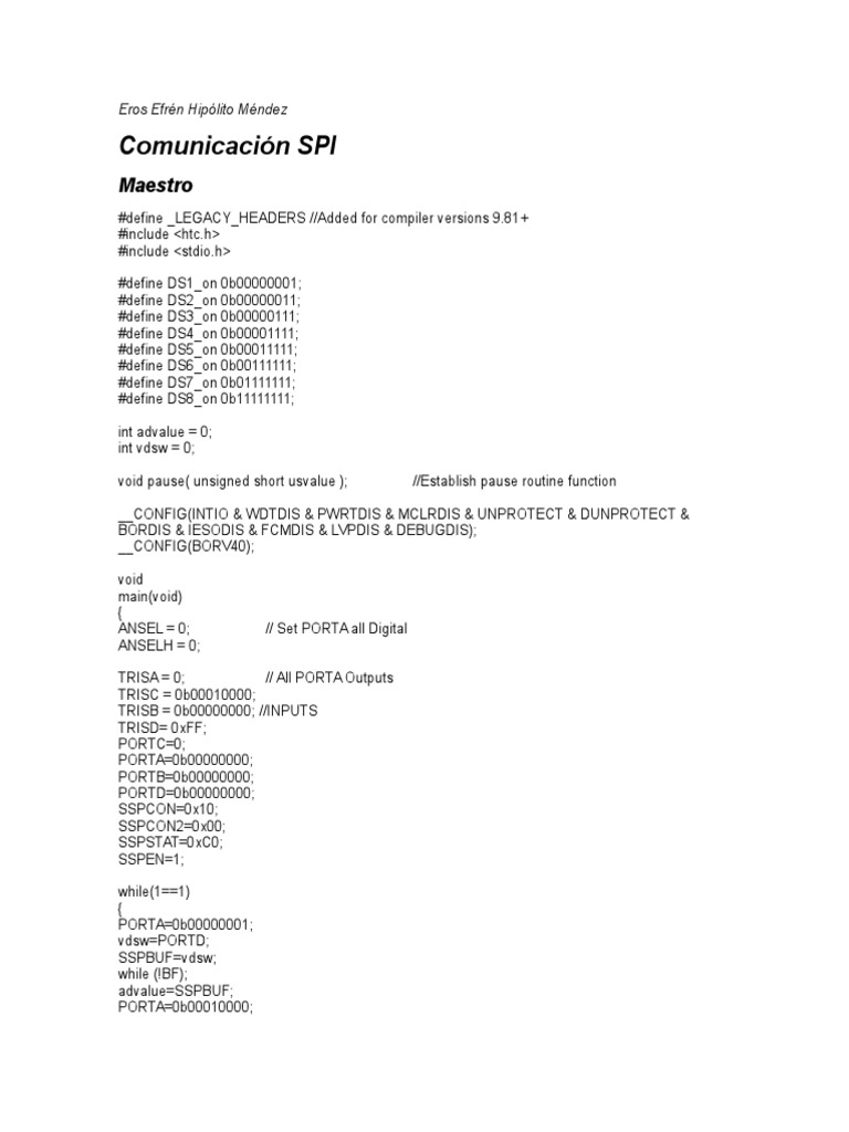 Microcontroller LED Control Code | PDF
