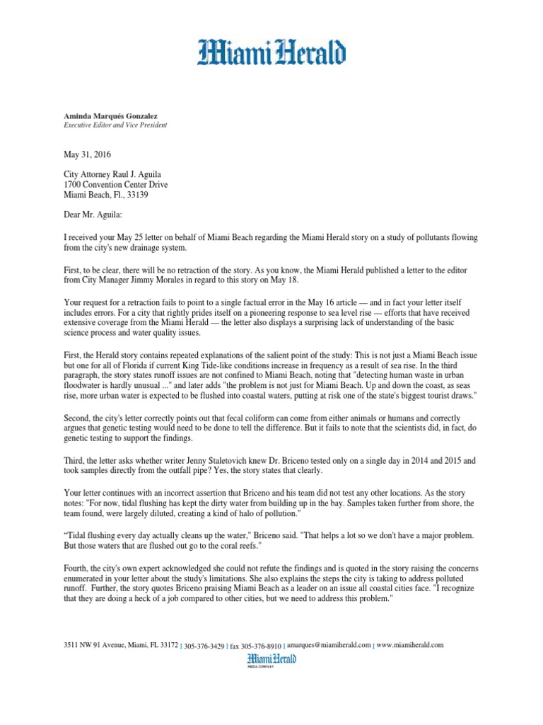 Miami Beach Letter | PDF