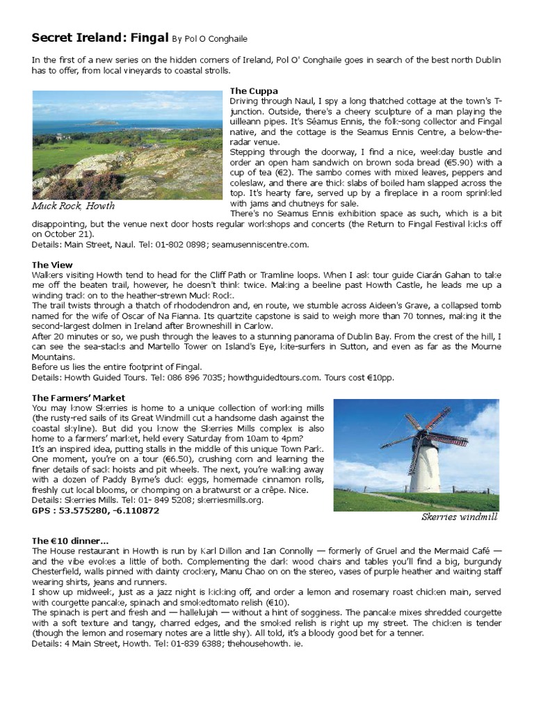 Fingal | PDF | Foods | Leisure