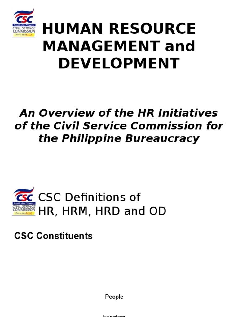 HR Initiatives of The CSC | PDF | Human Resource Management ...