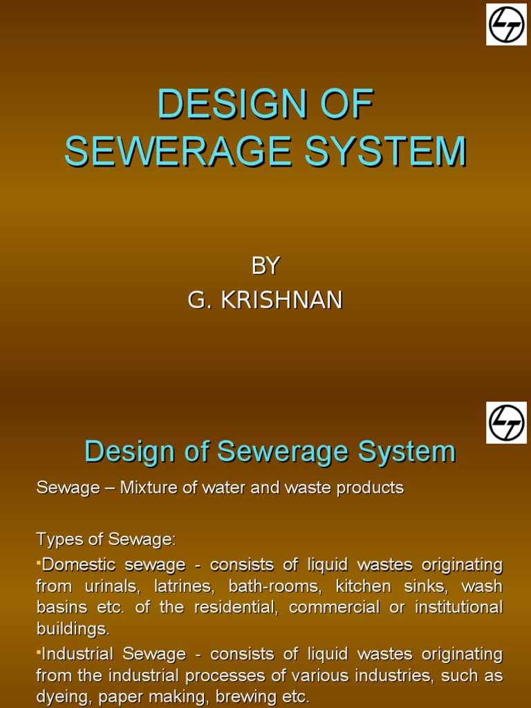 Design of Sewerage System | PDF | Sanitary Sewer | Sewage