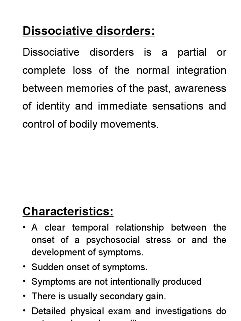 Understanding Dissociative Disorders | PDF | Psychological Trauma ...