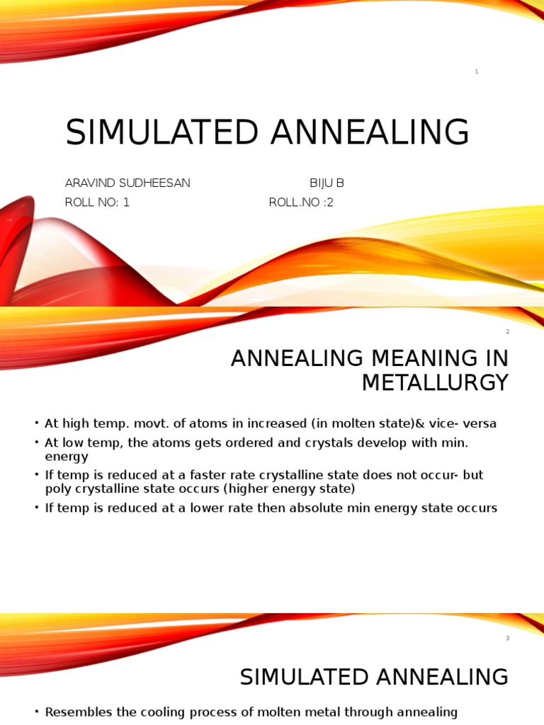 Simulated Annealing Optimization Using Metropolis Method | PDF ...