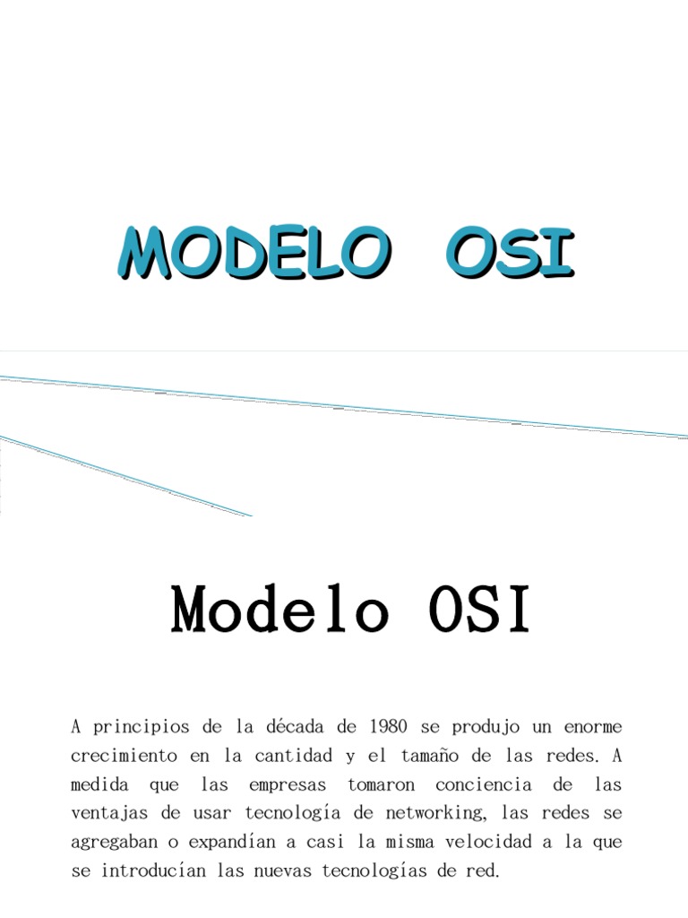 Modelo Osi (Exposicion) 1 | PDF | Modelo osi | Red de computadoras