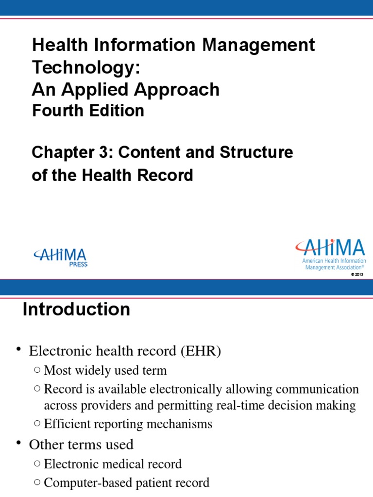 Health Information Management Technology: An Applied Approach | PDF ...