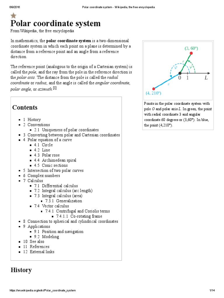 Polar Coordinate System | PDF | Complex Number | Acceleration