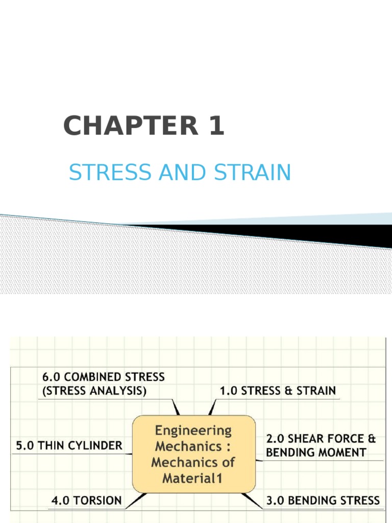 Chapter 1 - Stress and Strain | PDF | Stress (Mechanics) | Deformation ...