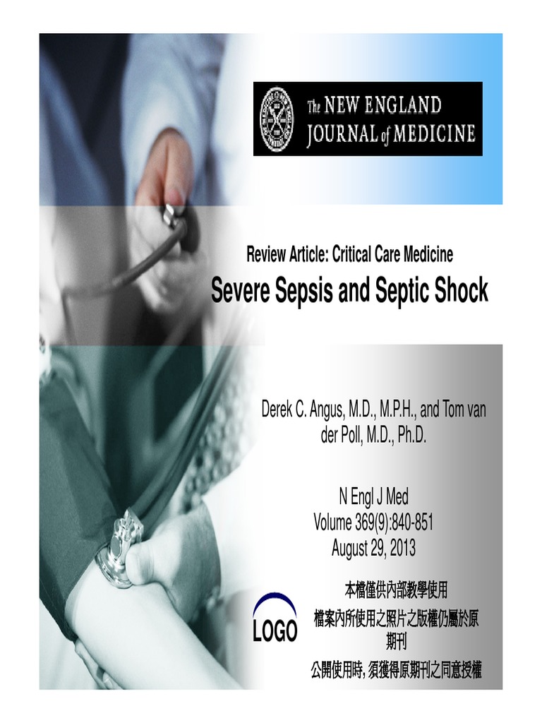 Severe Sepsis NEJM 2013 Ppt2 | PDF | Sepsis | Inflammation