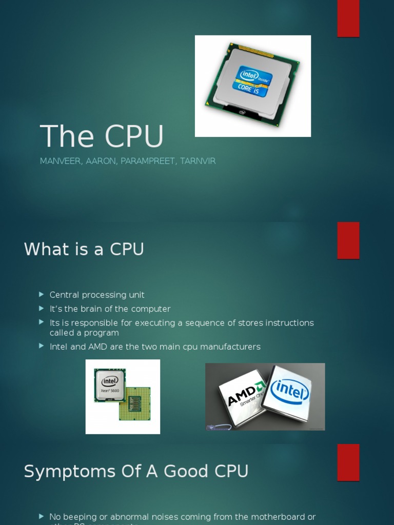 Cpu Presentation | PDF