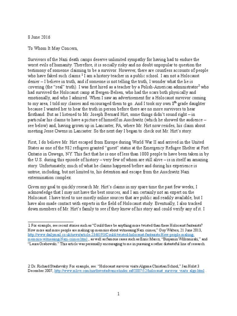 Dr. Joseph Hirt | PDF | Auschwitz Concentration Camp | Dachau ...