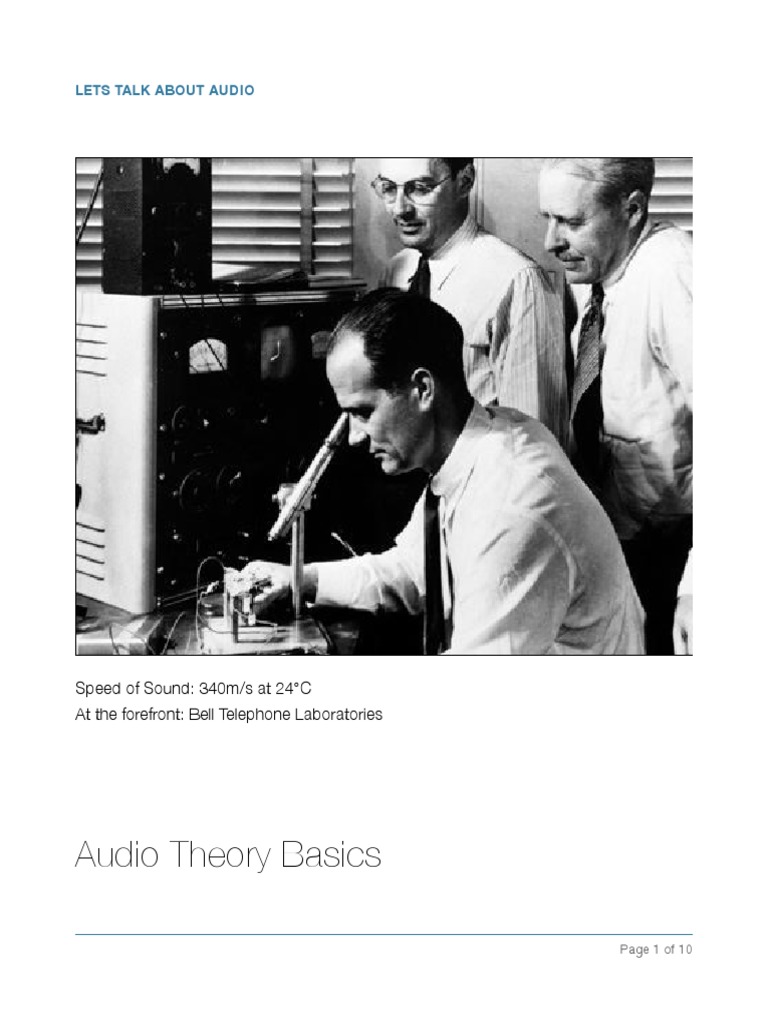 Audio Theory Basics PDF | PDF | Sampling (Signal Processing) | Sound