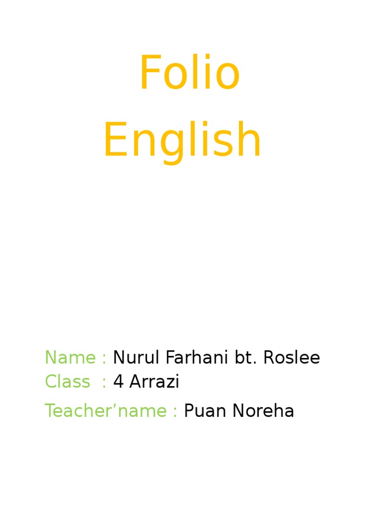 Folio English: Name: Class: Teacher'name | PDF | Social Networking ...