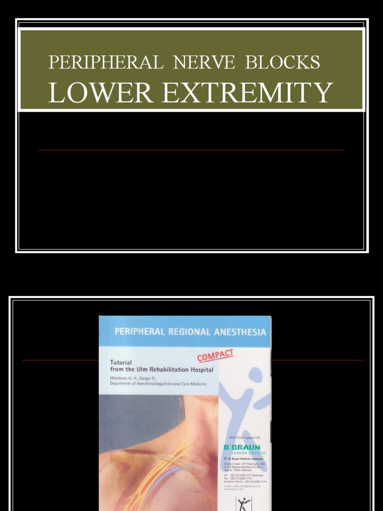 Peripheral Nerve Blocks Lower Extremity | PDF | Human Leg | Foot