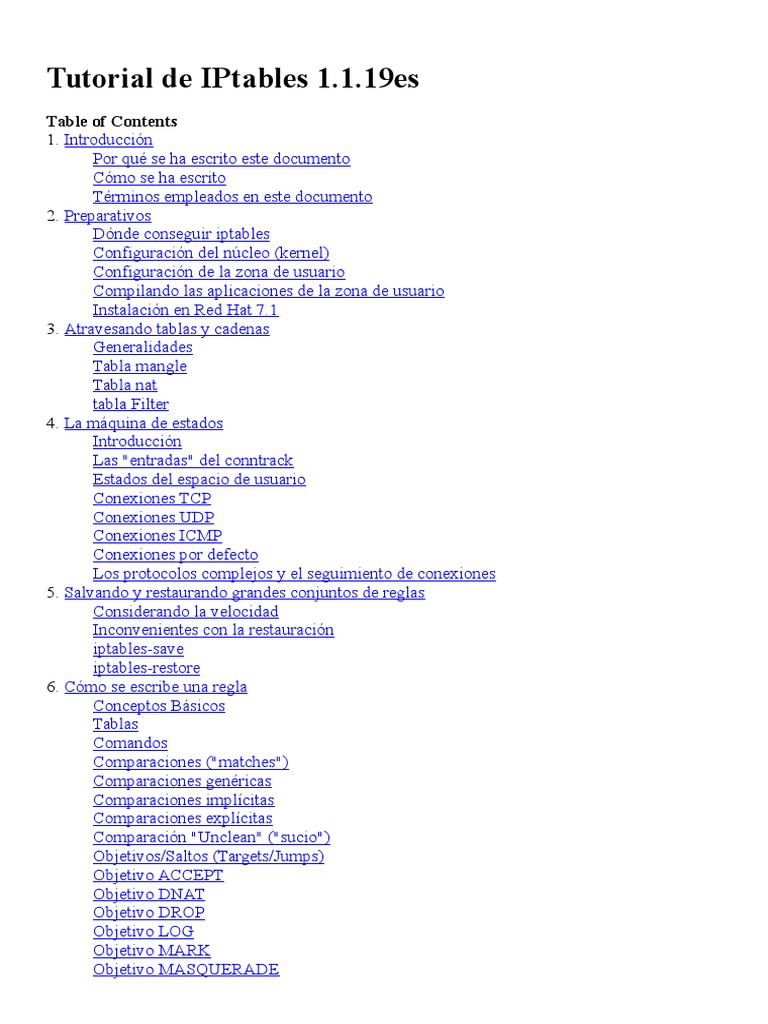 Tutorial MUY AMPLIOde IPtables 1 | PDF | Enrutador (Computación) | Dirección IP