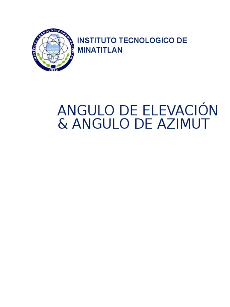 Azimut y Elevacion | PDF | Azimut | Astronomía