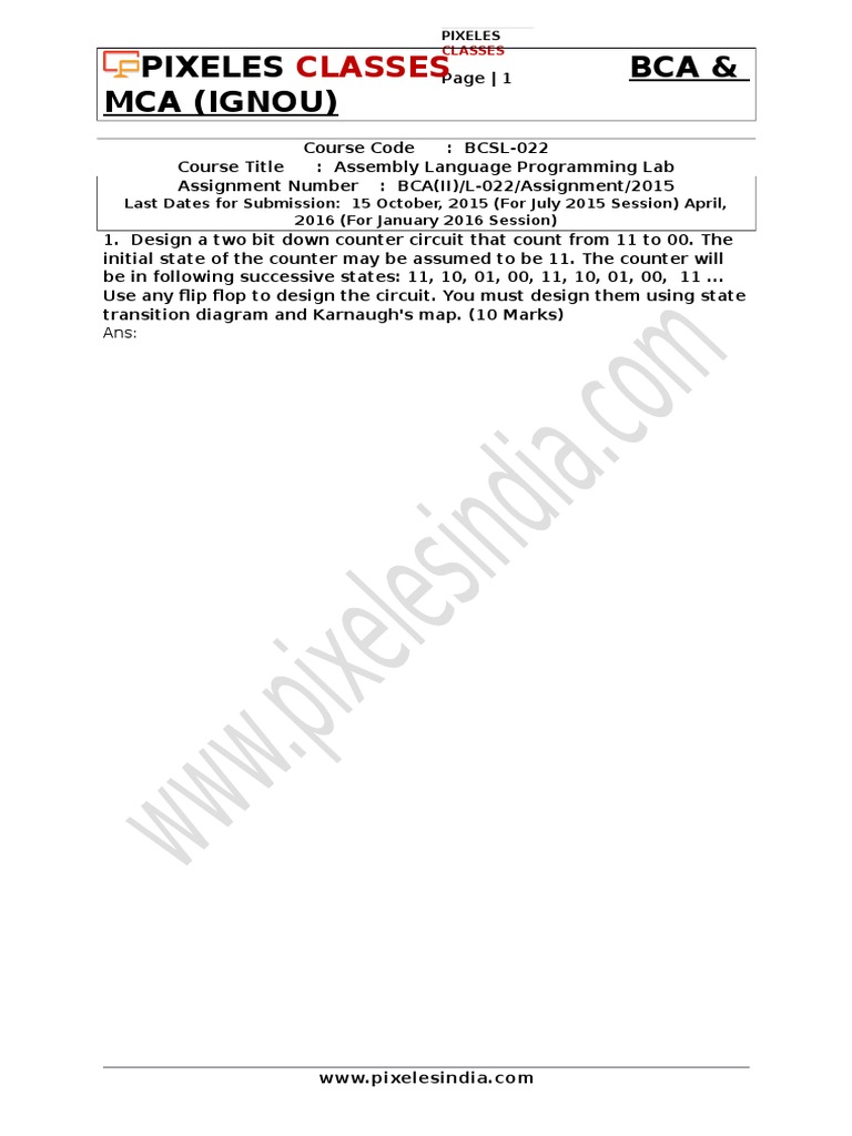 BCSL 022 Solved Assignments 2016 | PDF | Assembly Language | String (Computer Science)