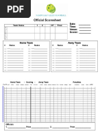 Score Sheet Soccer | PDF