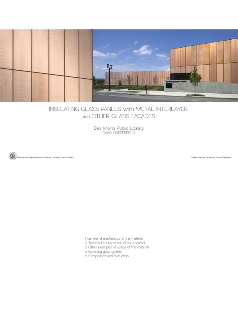 Insulating Glass Panels With Metal Interlayer Other Glass Facades | PDF ...