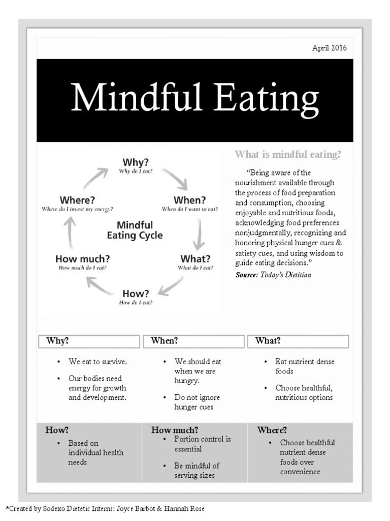 Mindful Eating Handout | PDF | Self-Improvement | Lifestyle