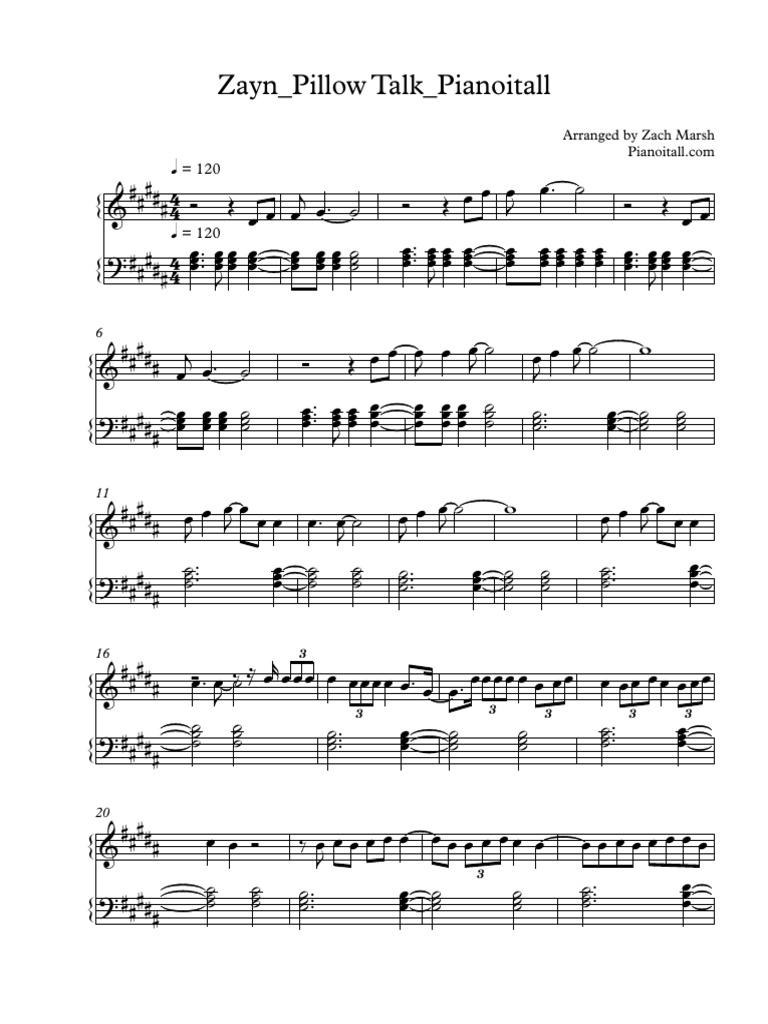 Zayn - Pillow Talk | PDF