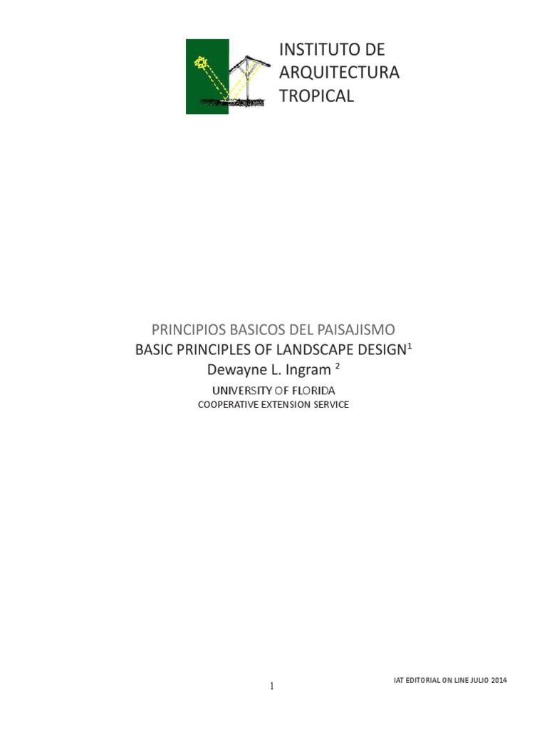 Basic Principles Landscape Design PDF | PDF | Horticulture | Soil