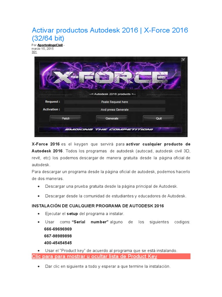 Activar Productos Autodesk 2016 | PDF