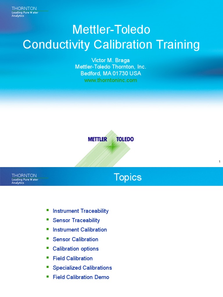 3-Conductivity Calibration Training | PDF | Calibration | National ...