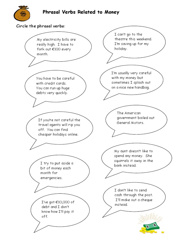 Phrasal Verbs Related To Money | PDF | Debt | Money