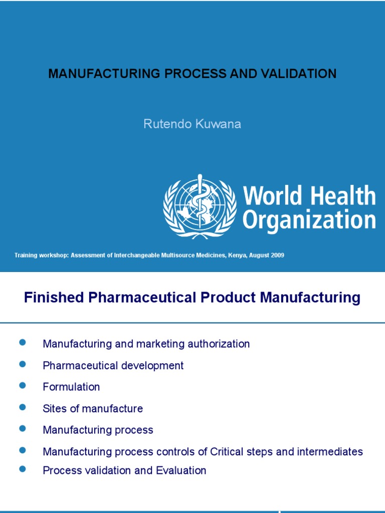 Process Validation in Pharmaceutical Manufacturing | PDF | Verification ...