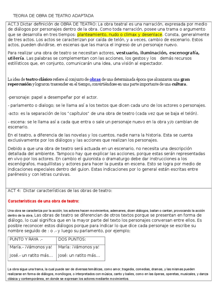 Guion corto de "Ricitos de Oro" | PDF | Teatro | Conflicto (proceso)