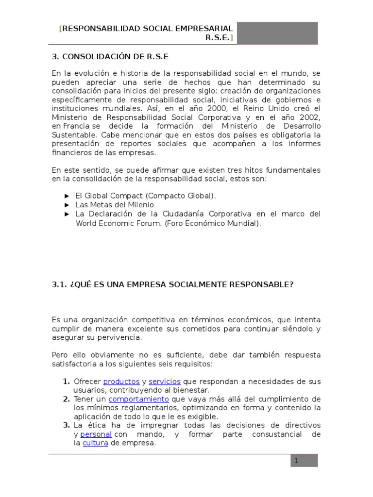 3.consolidación 4. Beneficios Rse | PDF | Responsabilidad social corporativa | Economias