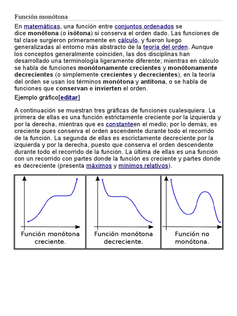 Función Monótona | PDF