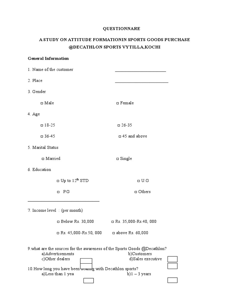 205640821-Questionnaire Docxmjj | PDF | Discounts And Allowances ...
