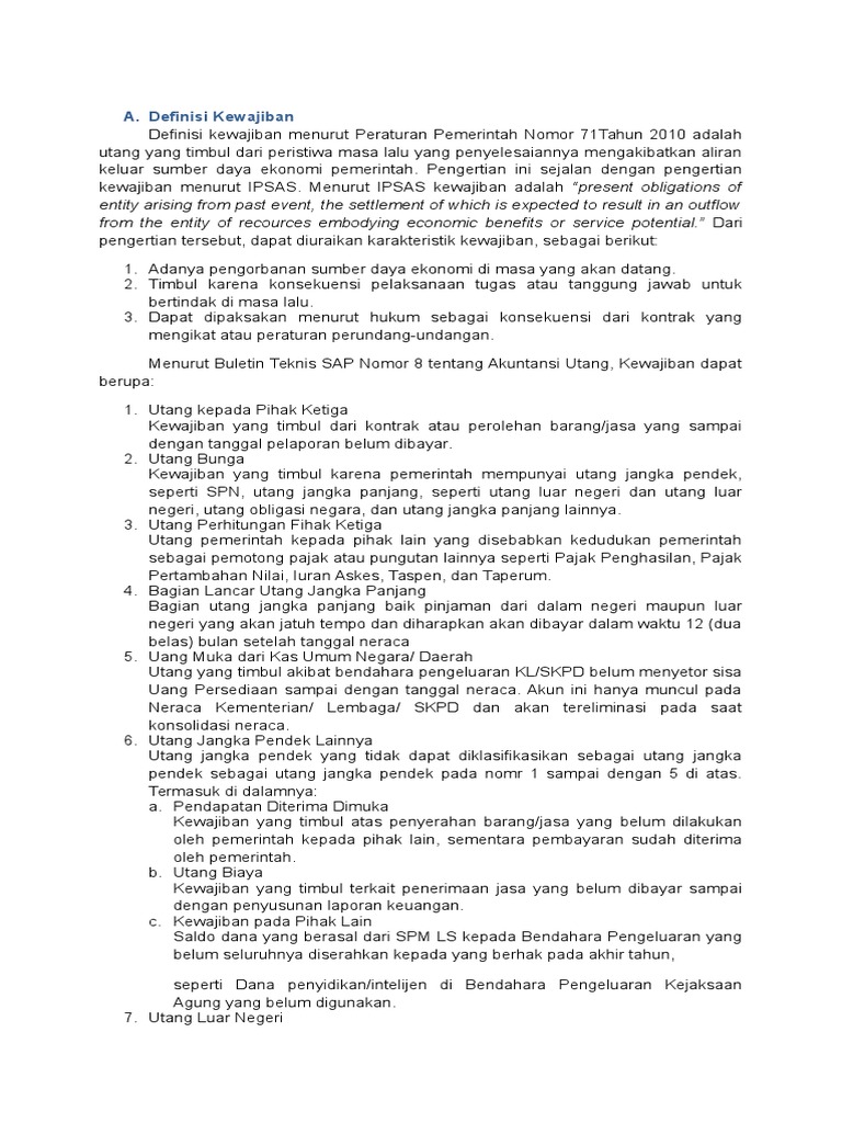 PSAP 09 Akuntansi Kewajiban | PDF
