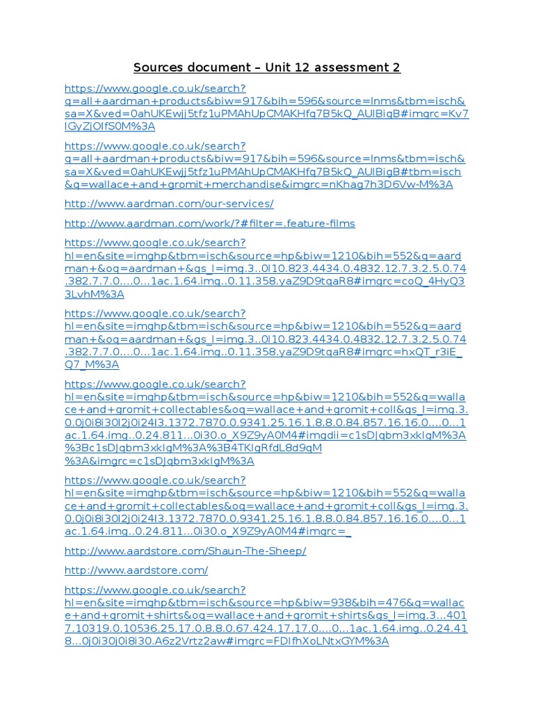 Sources Document | PDF