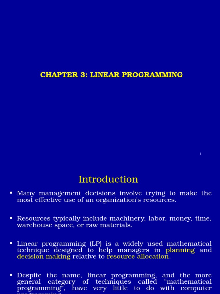 3 | PDF | Mathematical Optimization | Linear Programming
