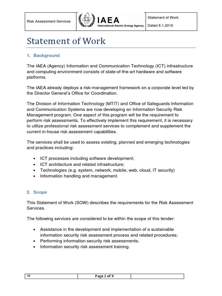 5 - Statement of Work | PDF | Information Security | Computer Security