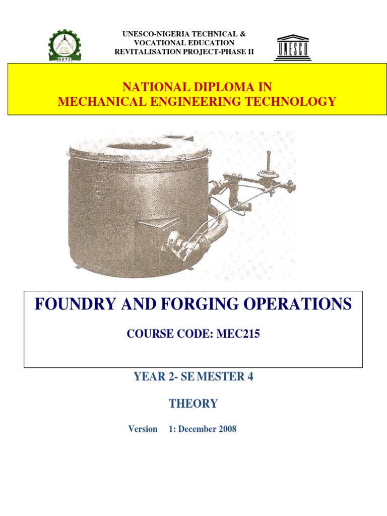 Foundry Tech Theory | PDF | Casting (Metalworking) | Foundry