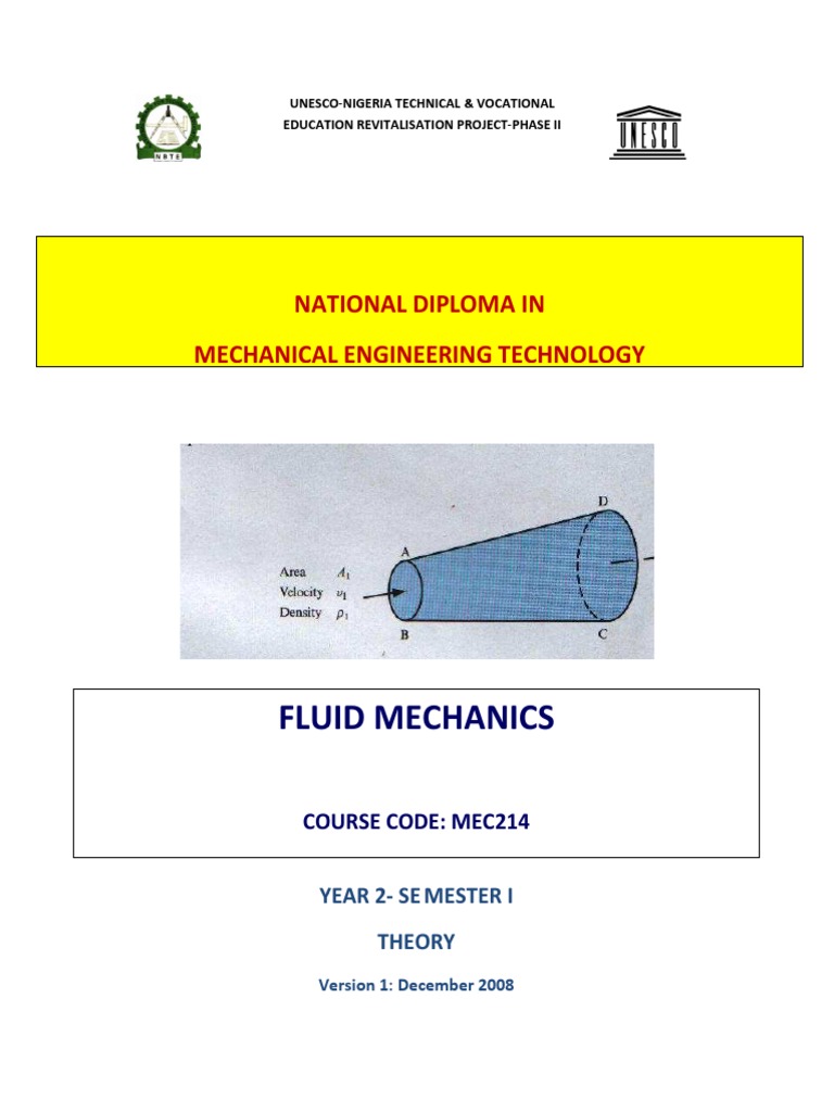 Mec 214 Fluid Mechanics Theory X | Download Free PDF | Buoyancy | Pressure