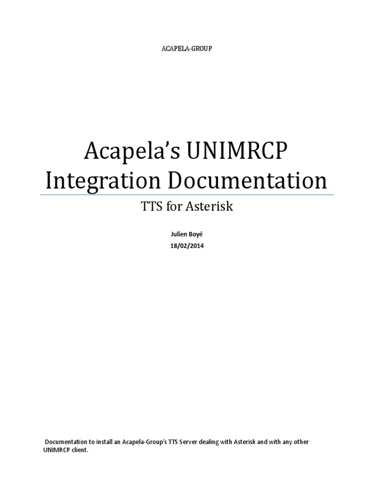 Acapela Asterisk | PDF | Session Initiation Protocol | Speech Synthesis