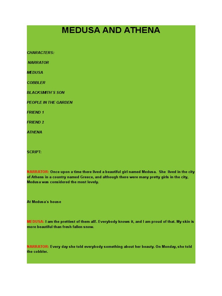 Medusa and Athena | Medusa | Athena