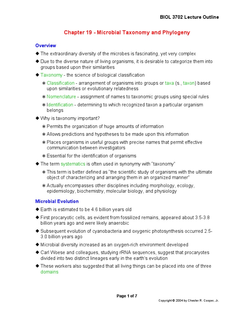 Microbial Taxonomy and Phylogeny | PDF | Taxonomy (Biology) | Eukaryotes